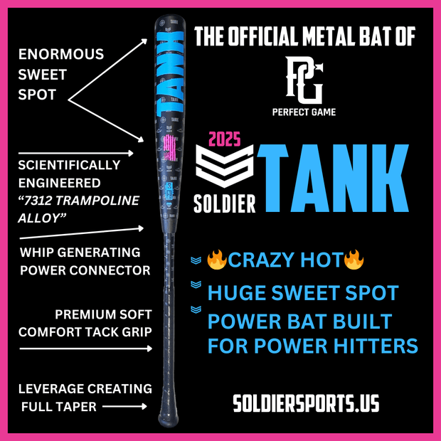 2025 SOLDIER TANK 2-PIECE BBCOR BASEBALL BAT – Soldier Sports